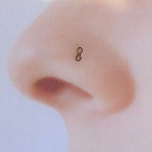 Golden Infinity Nose Ring Stud..20g..straight OR L-shape - Etsy