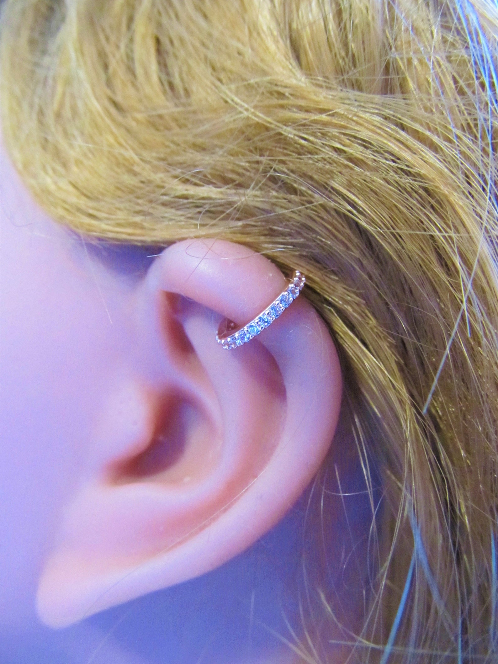 Rose Gold Plated Helix,cartilage Eternity Bendable Hoop Ring..18g..5/16 ...
