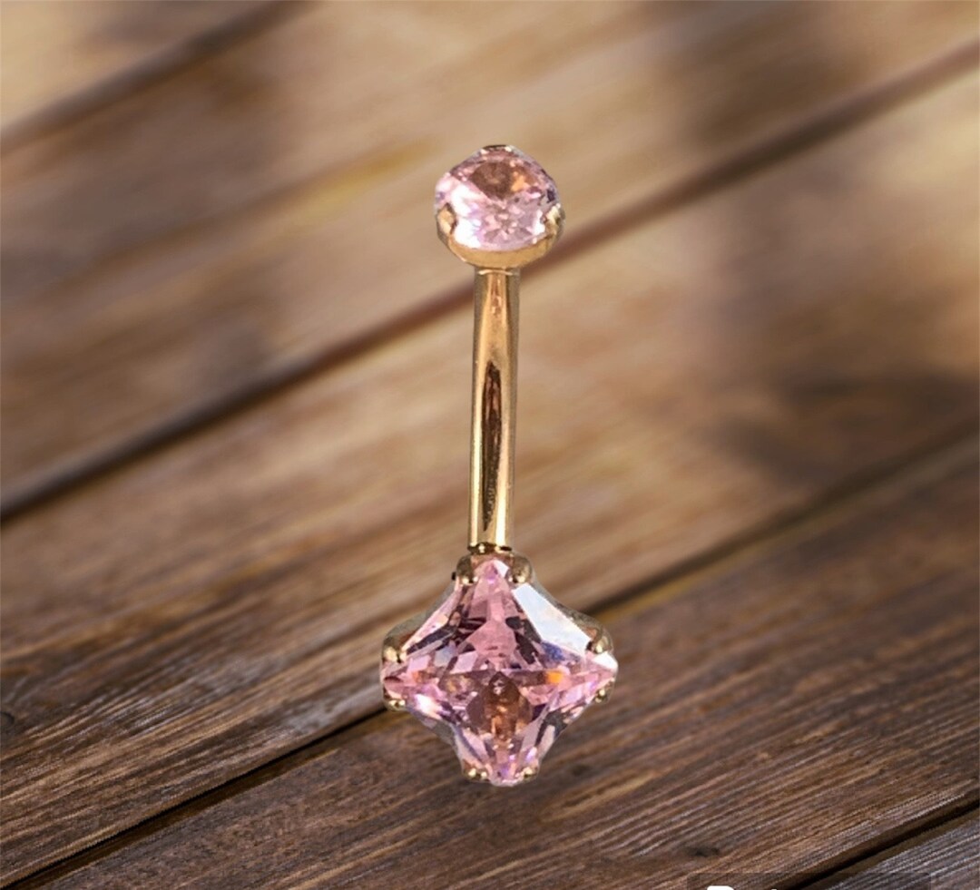 Rose Gold Implant Grade Titanium Pink Square Internally Threaded Double ...