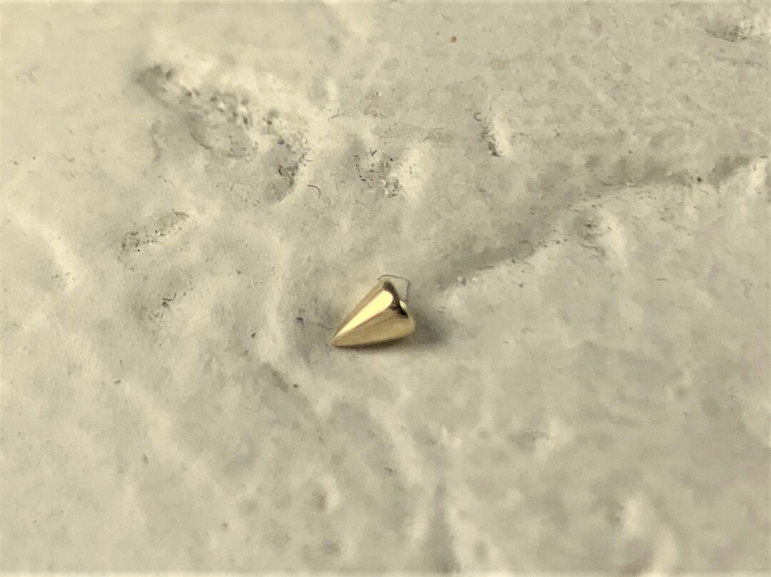 14k 16G Cone for 16g Curved Barbel..solid Gold - Etsy