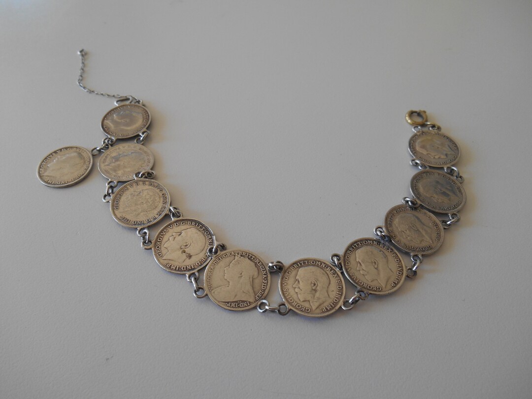 King George Silver Coin Bracelet 1896-1936 Dates - Etsy