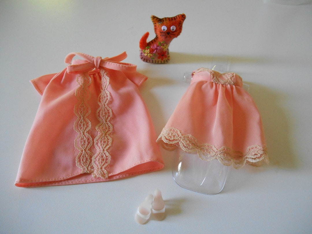 Vintage Barbie 9554 Sweet 16 Peach Nighty & Peignoir Robe Set 1976 ...