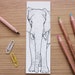 Elephant Bookmark Print, Colour-in Bookmark, Kids Colouring Bookmark ...