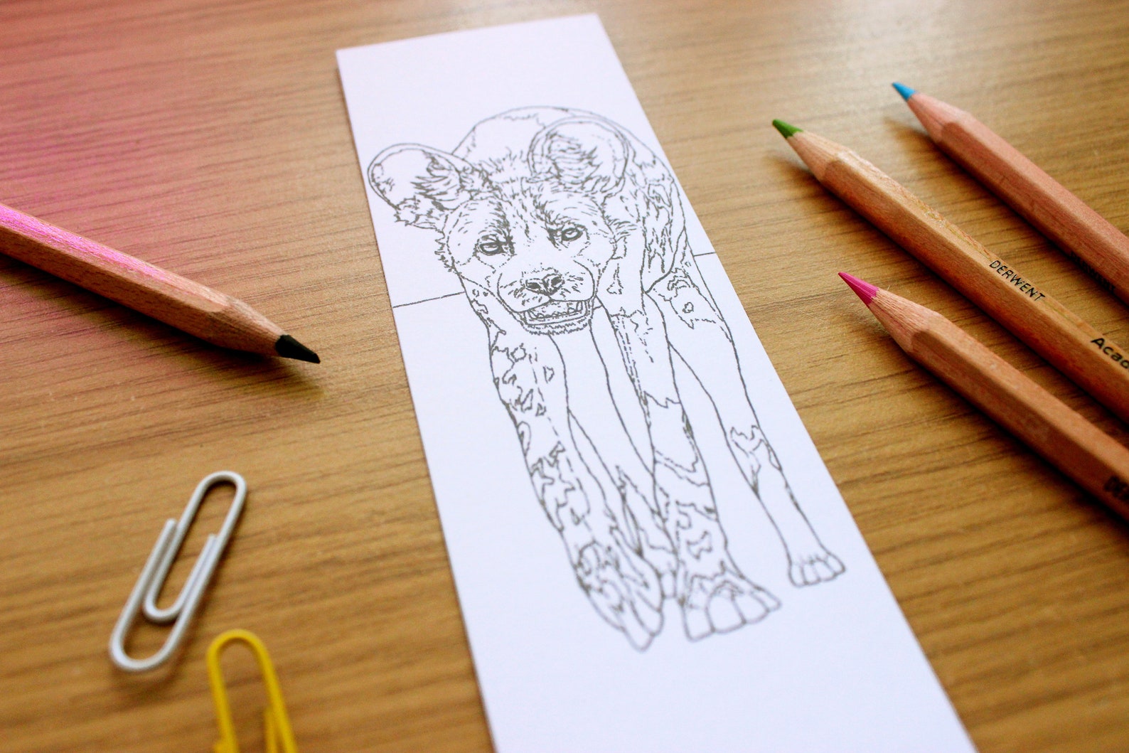 Hunting Dog Bookmark Print, Colour-in Bookmark, Kids Colouring Bookmark ...