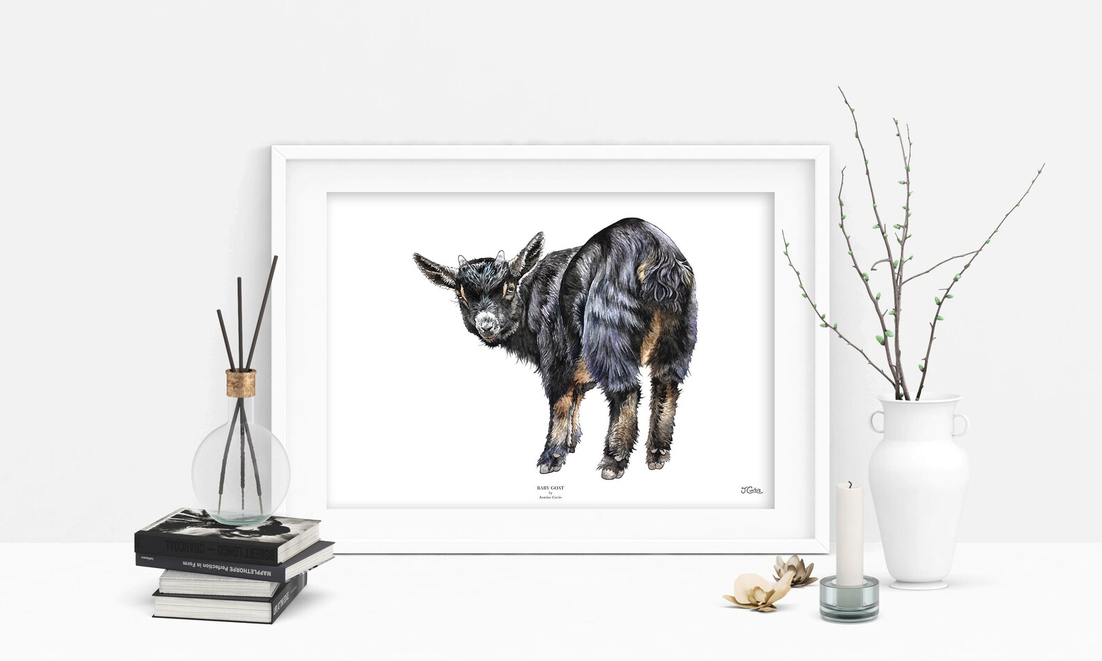 Estampado de arte de cabra Arte de animales de granja Arte - Etsy España