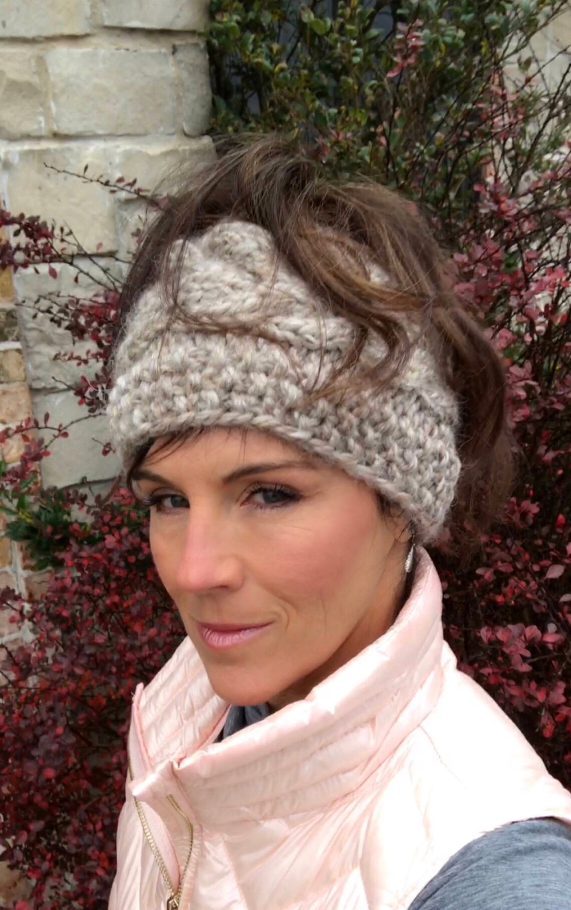 Chunky Cable Messy Bun Hat With a Twist PATTERN ONLY | Etsy