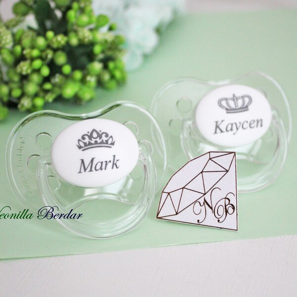 Monogram Pacifier - Etsy
