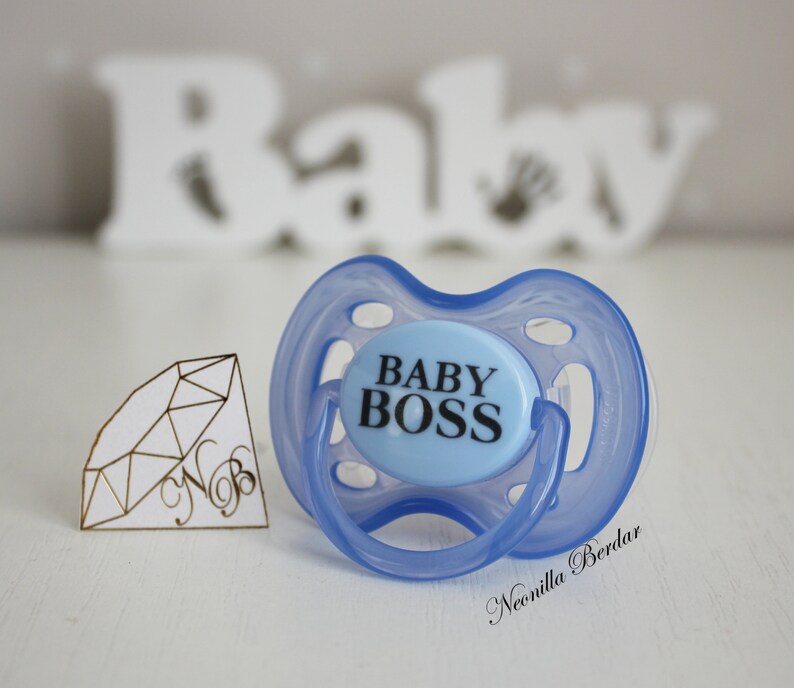 Funny PacifierAvent 0-6 Baby Boss Pacifier Baby Shower | Etsy