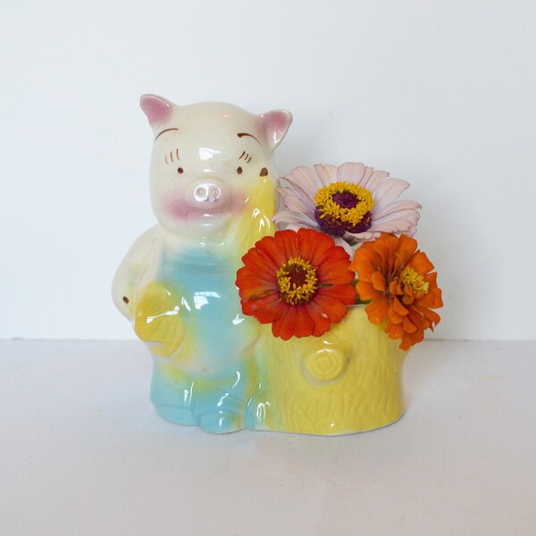 Ceramic Pig Planter - Etsy