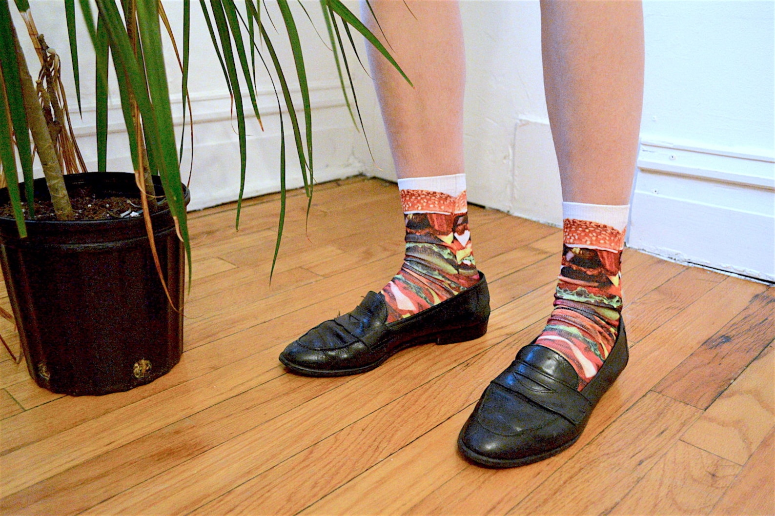Cheeseburger / Junk Food Print Crew Socks New Unisex - Etsy