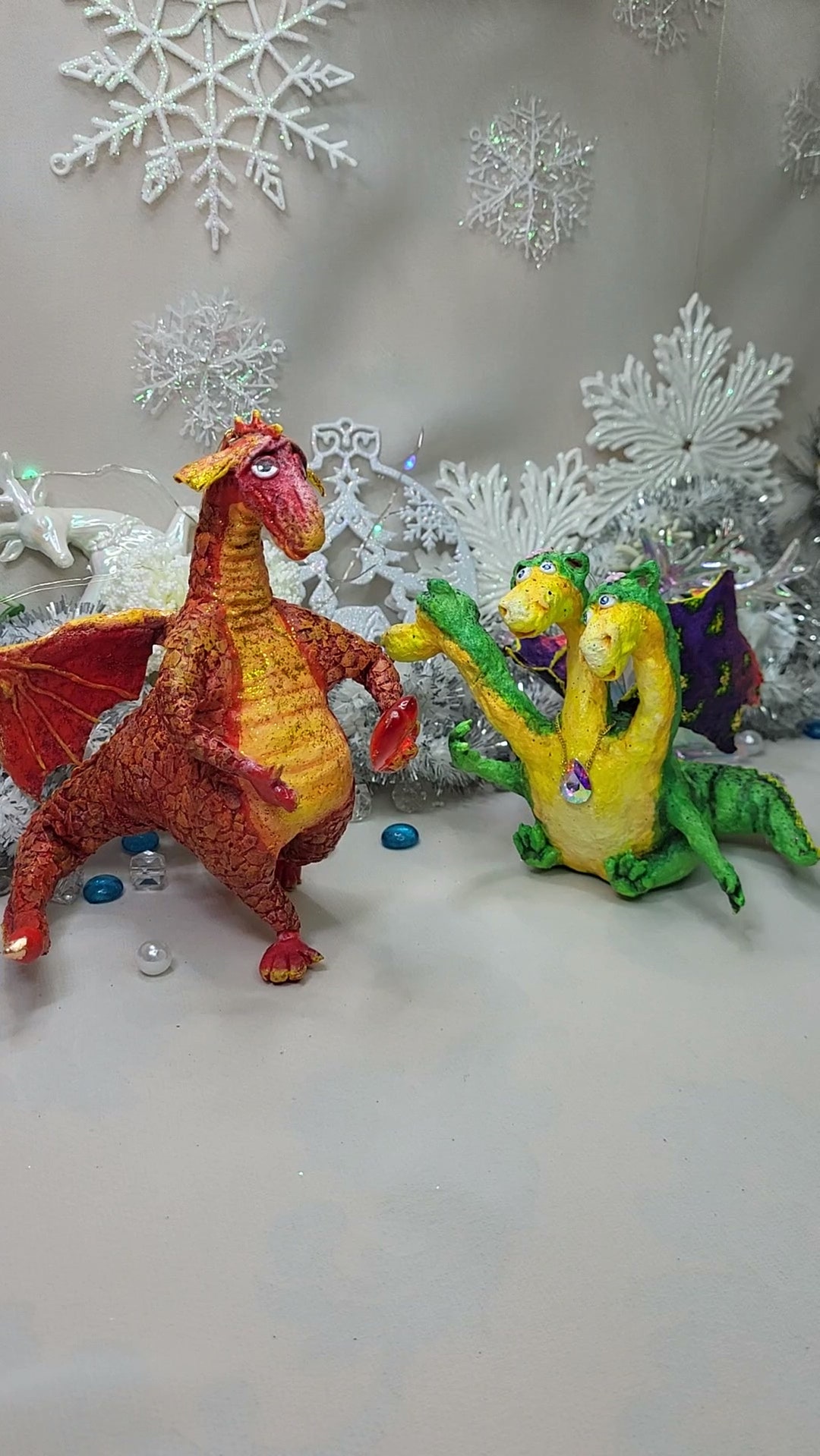 Dragon, Handmade Doll, Cotton Ornament, Christmas Decoration, Beautiful ...