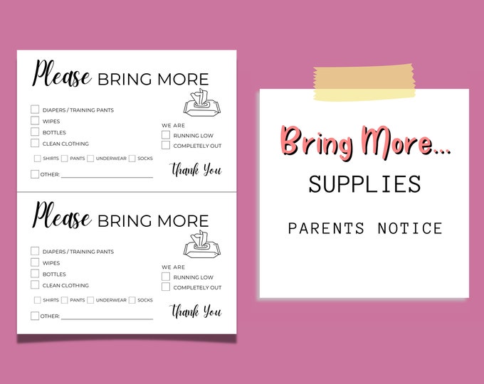 Daycare Closure Notice Graphics: Text Message Reminders (digital ...