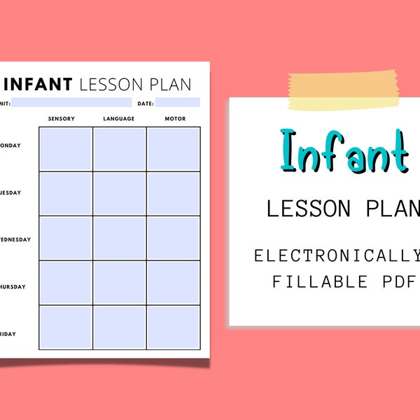 Daycare Lesson Plan - Etsy