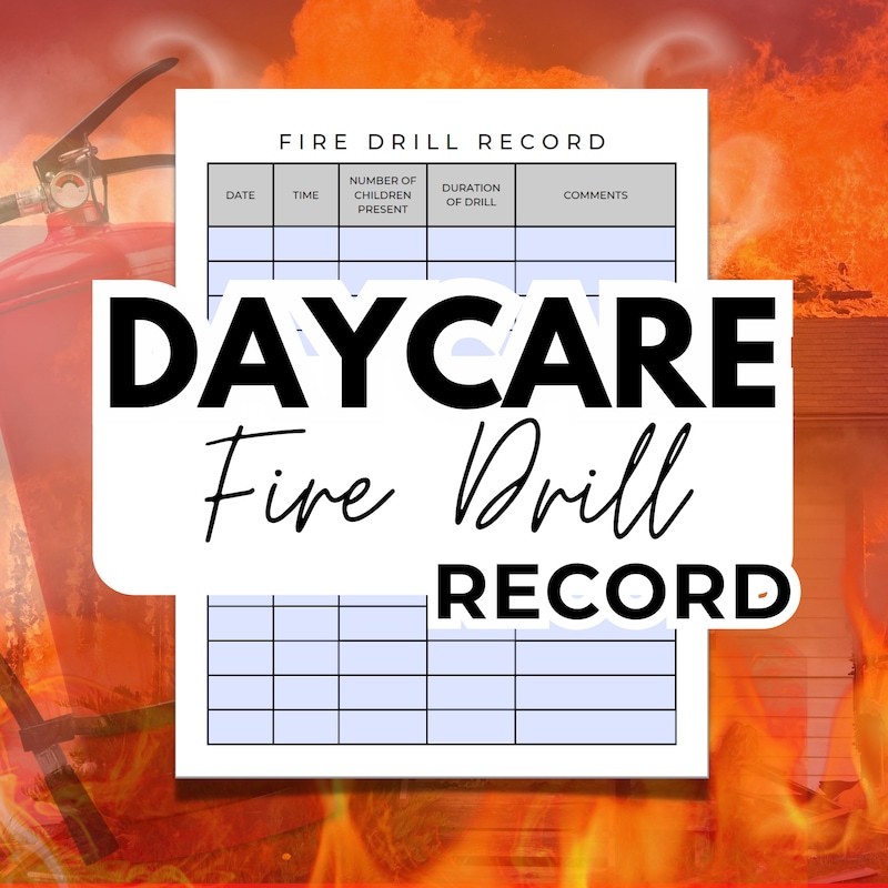 Fire Drill Log - Etsy