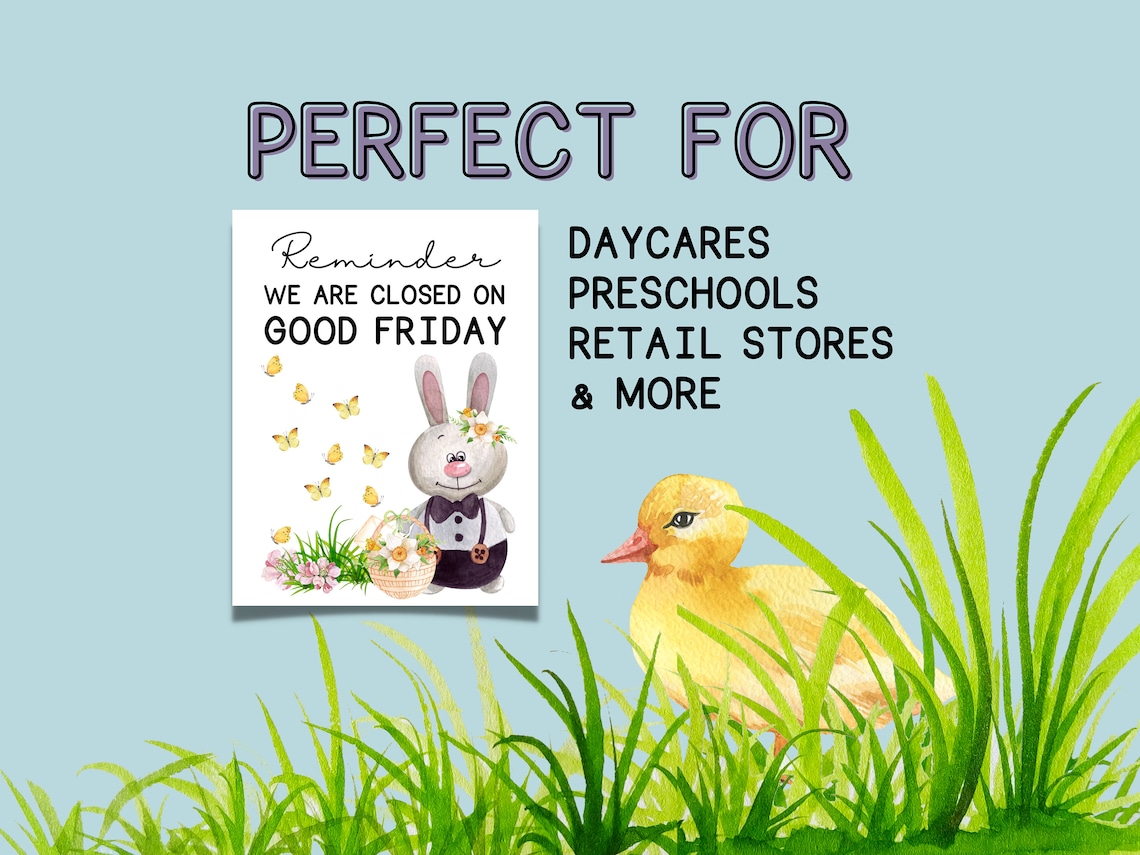 Closed for Good Friday Sign | Printable Closed for Easter Sign | Closed ...