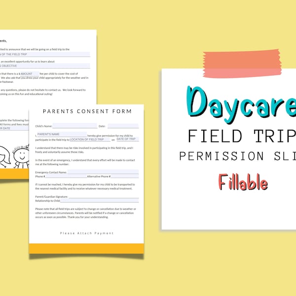 Home Daycare Forms - Etsy