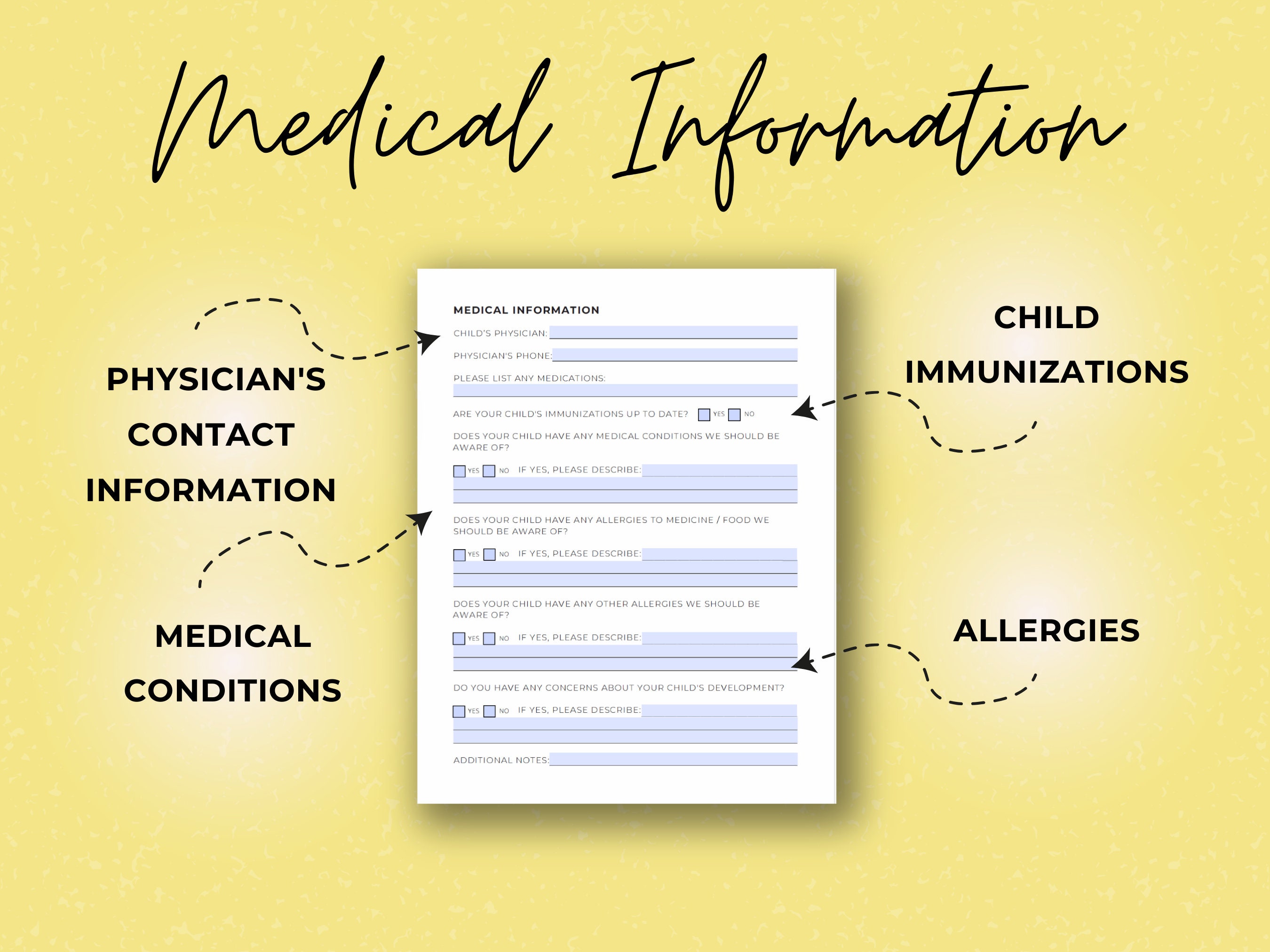 Daycare Registration Form Template With Custody Information Enrollment ...