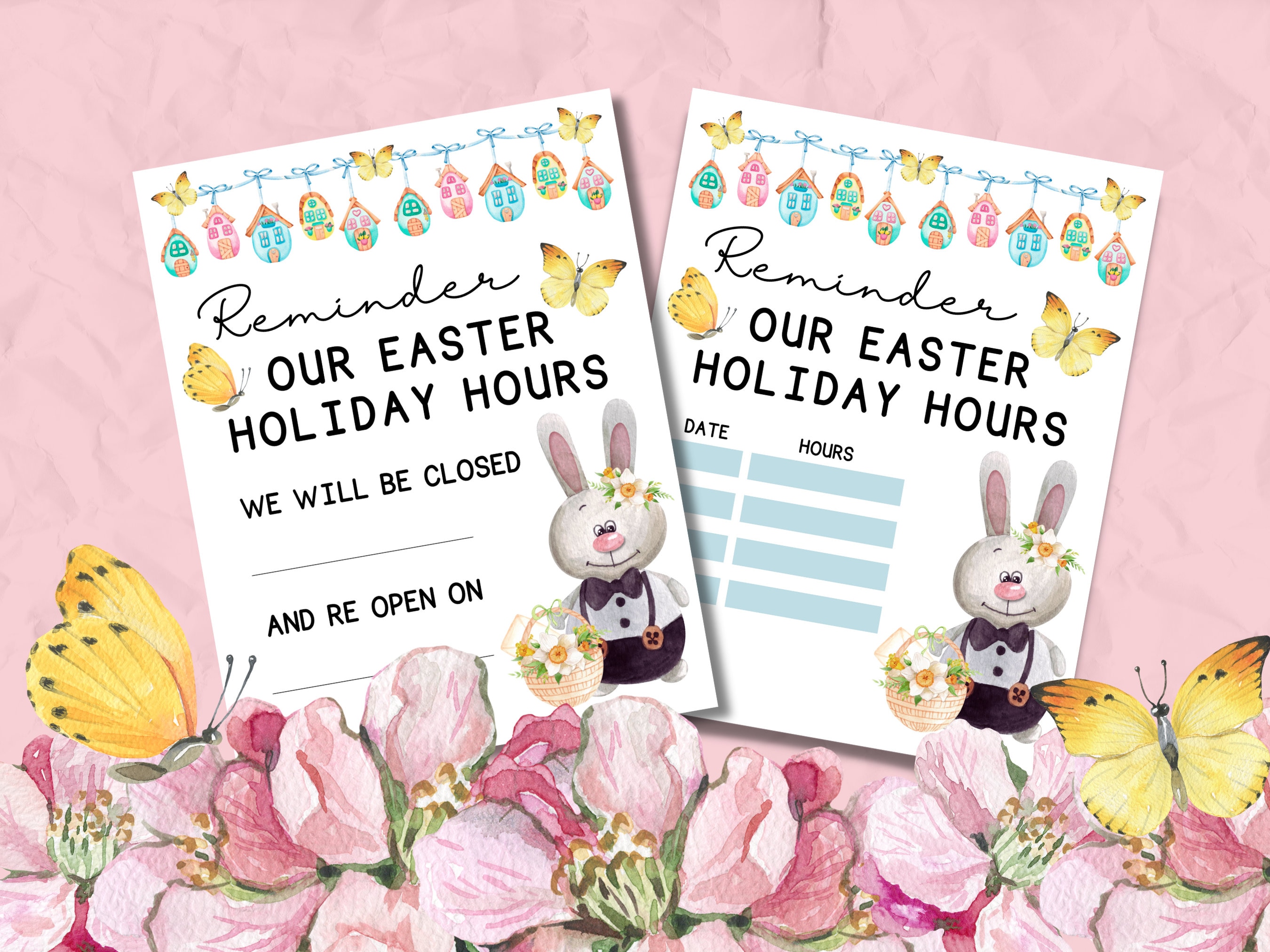 Easter Holiday Hours Sign: Printable Closure Signage - Etsy
