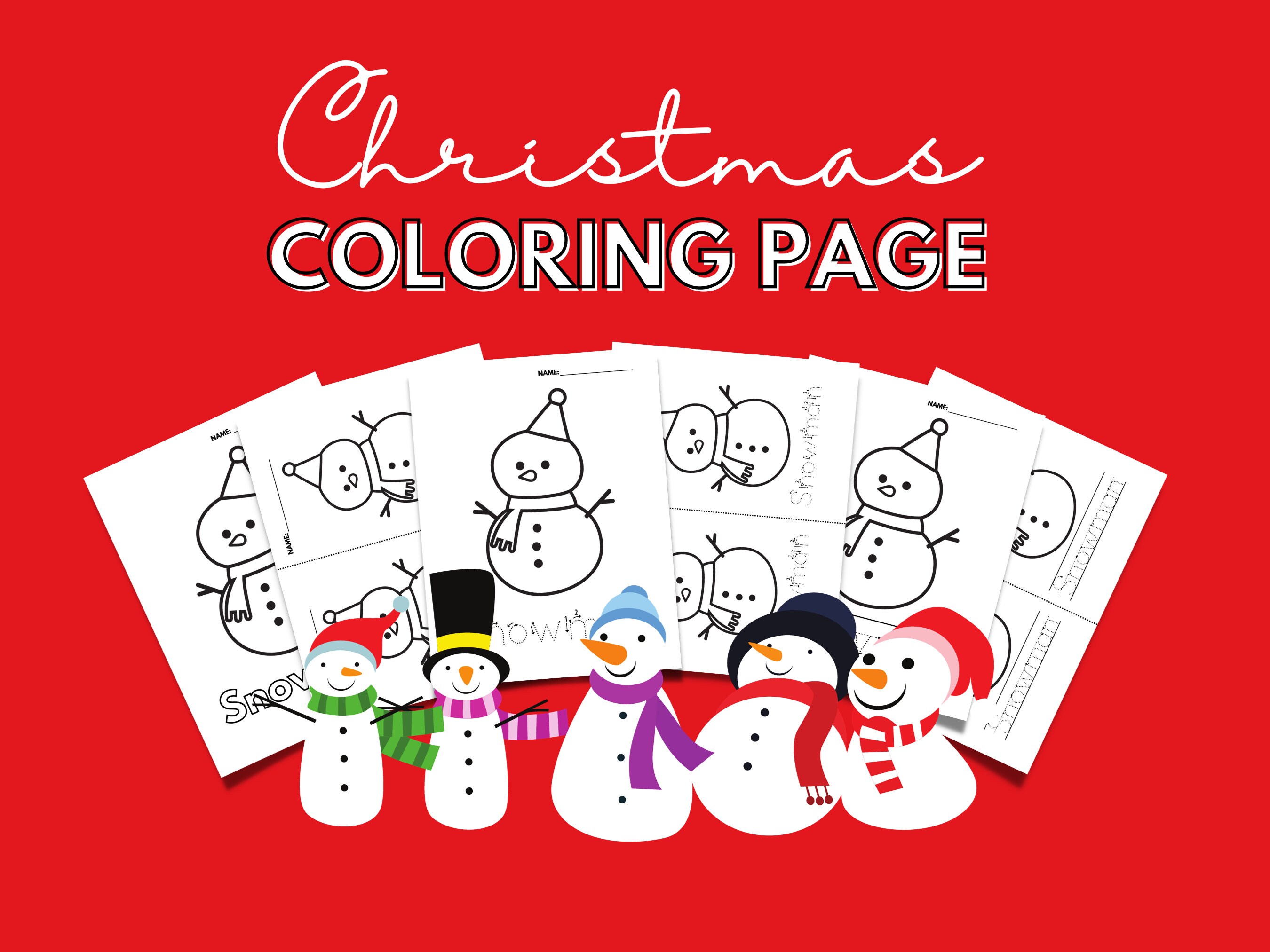 Snowman Coloring Pages for Kids | Simple Coloring Pages for ...