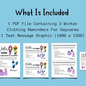 Daycare Winter Clothing Reminder Notice: Parent Handout - Etsy