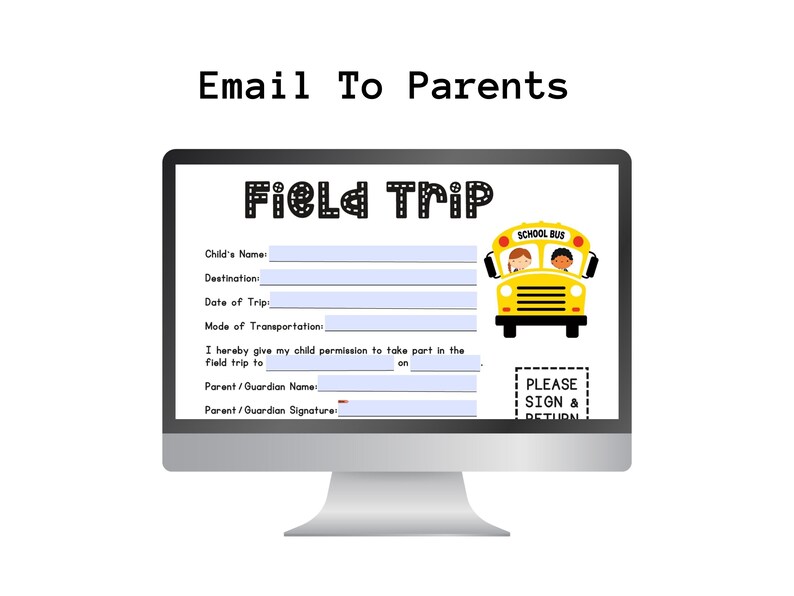 School Field Trip Permission Form: Printable Parent Consent for Home ...