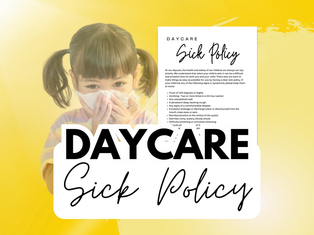 Daycare Sick Policy | Childcare Illness Policy | Sick Child Policy ...