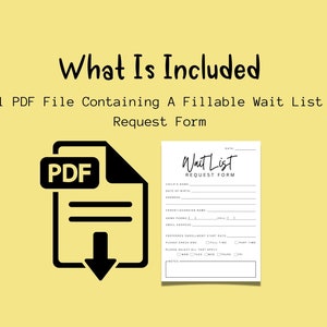 Daycare Wait List Request Form for Home Daycare & Childcare Centers - Etsy