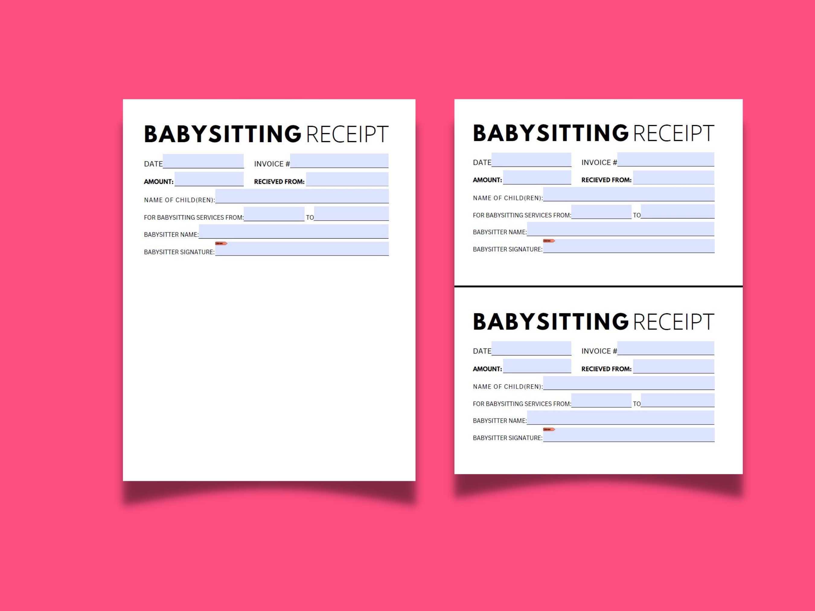 Complete Babysitting Forms Bundle Streamlined Childcare Documentation ...