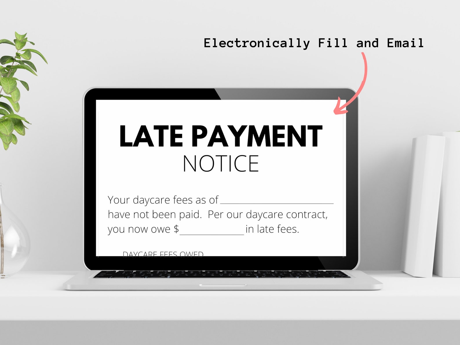 Daycare Late Payment Notice Fillable Balance Due Notice - Etsy