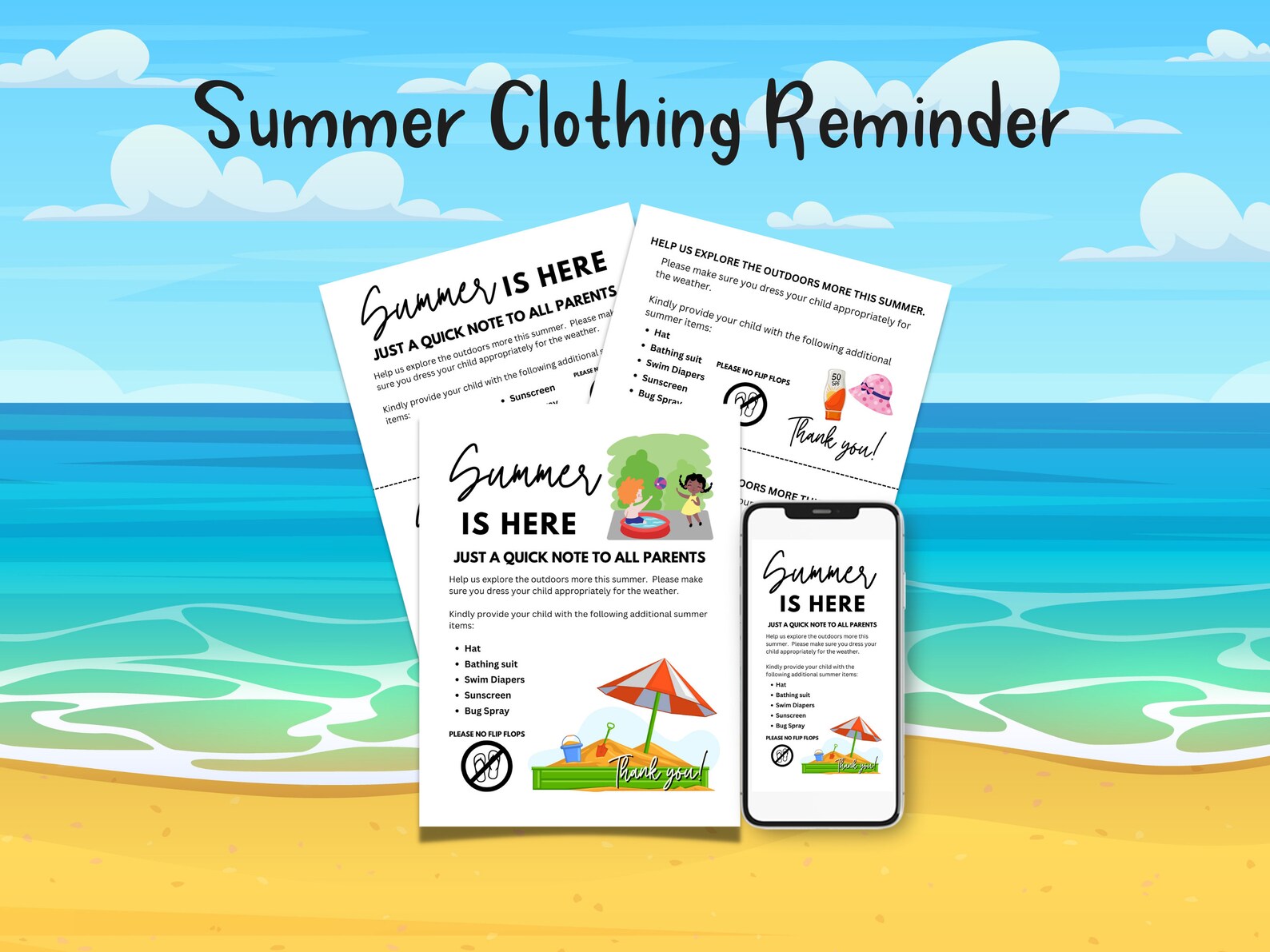 Daycare Seasonal Clothing Reminder Bundle - Etsy