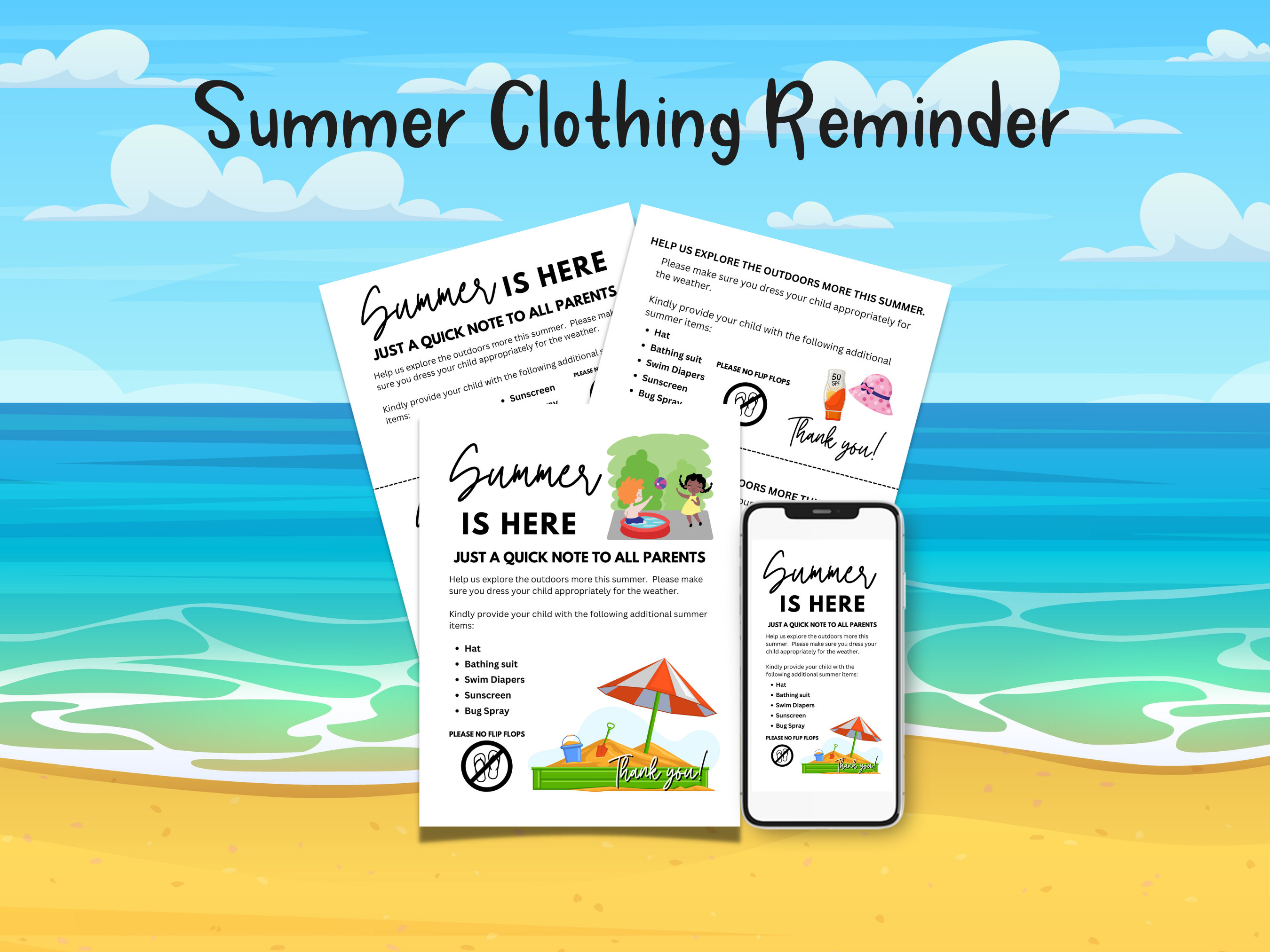 Daycare Seasonal Clothing Reminder Bundle - Etsy