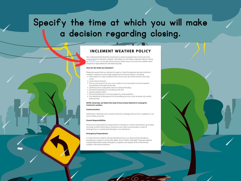 Daycare Inclement Weather Policy for Home Daycare & Childcare Centers ...