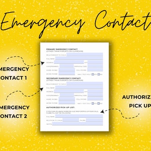 Daycare Registration Form Template With Custody Information ...