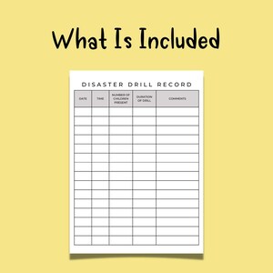 Daycare Disaster Drill Record: Fillable Emergency Log - Etsy