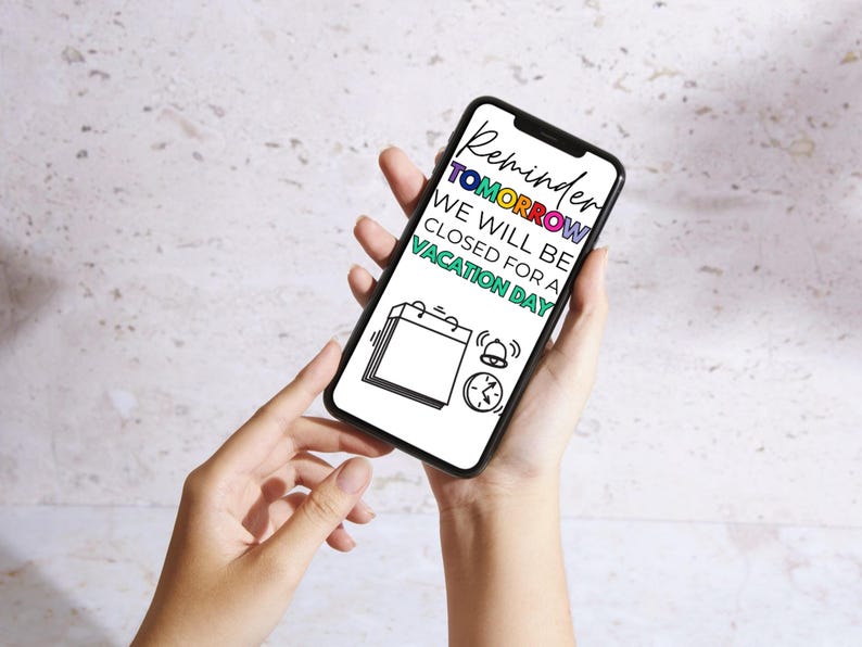 Daycare Closure Notice Graphics: Text Message Reminders (digital ...