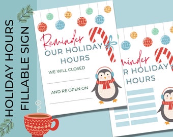 Christmas Hours Sign - Etsy