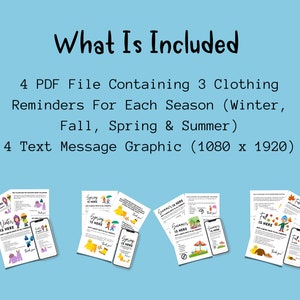 Daycare Seasonal Clothing Reminder Bundle - Etsy