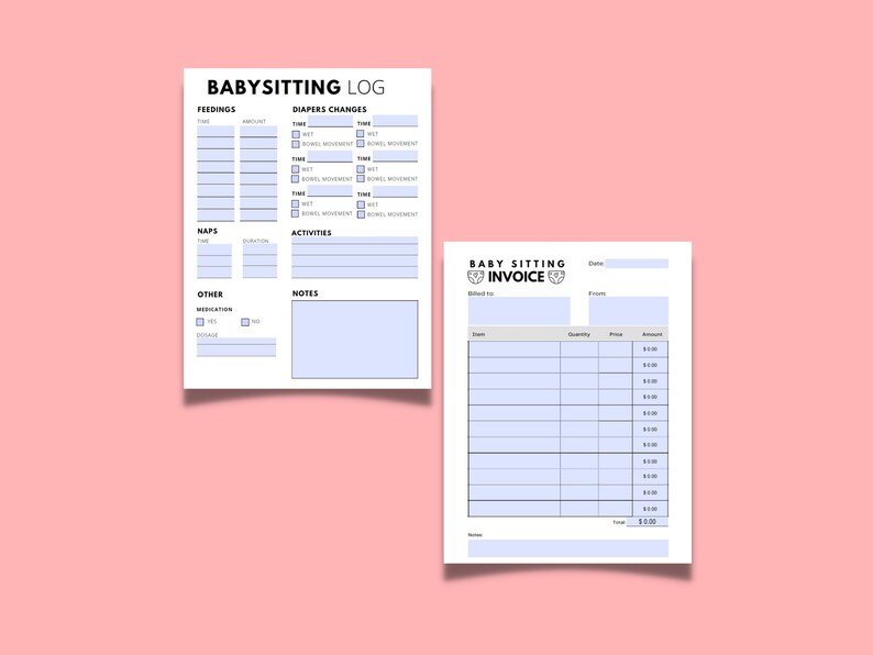 Complete Babysitting Forms Bundle Streamlined Childcare Documentation ...