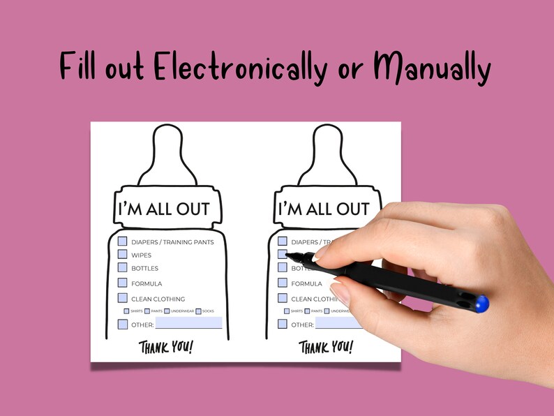 I'm All Out Parents Notice | Daycare Notice | Childcare Notice | Notice ...