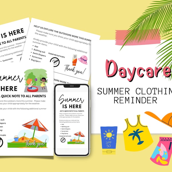 Daycare Reminder Letter - Etsy
