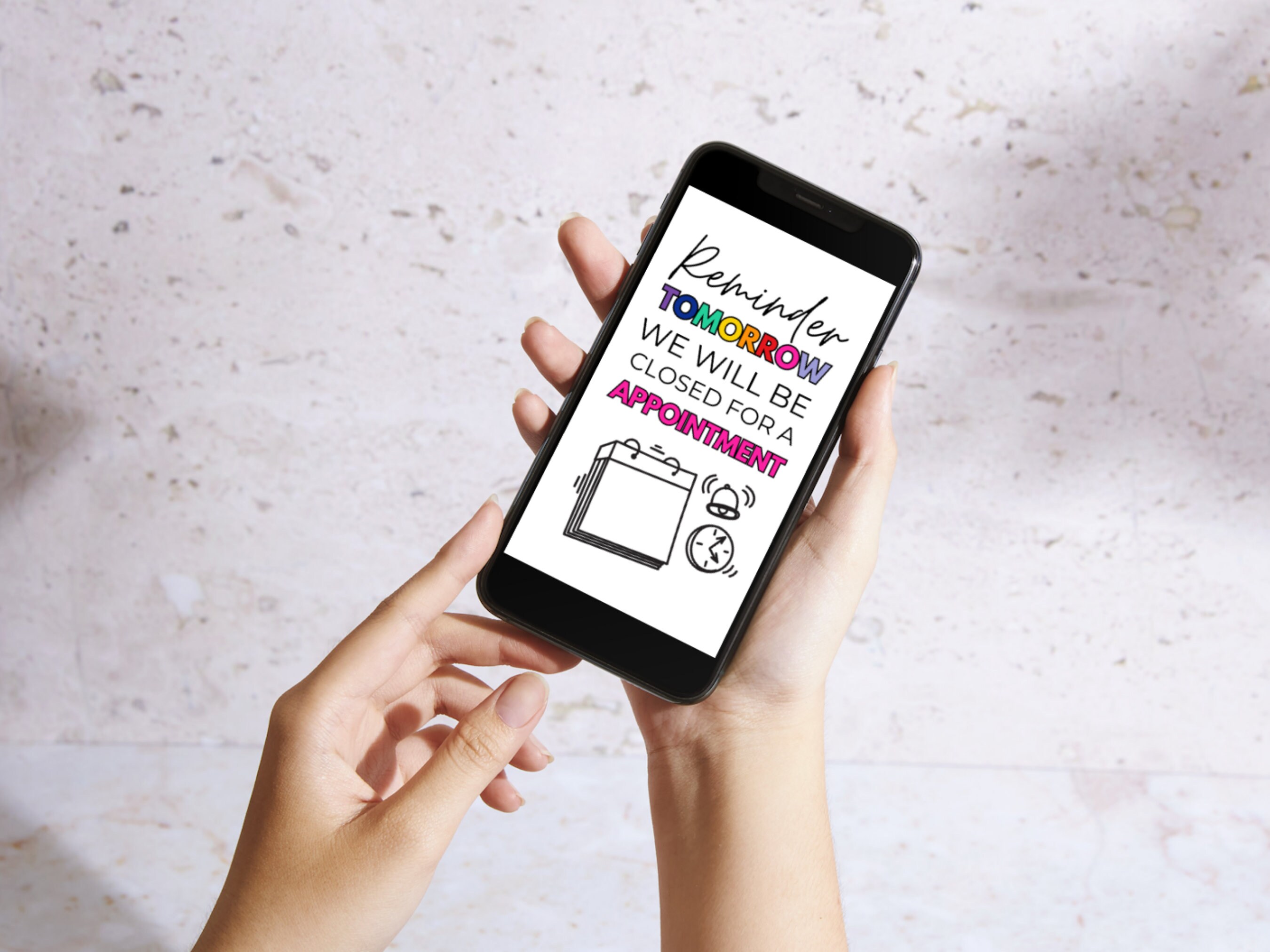 Daycare Closure Notice Graphics: Text Message Reminders (digital ...