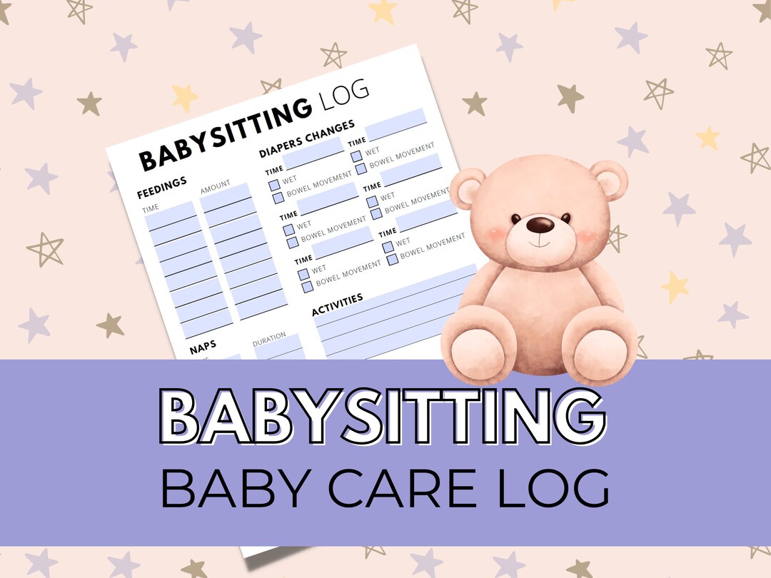 Infant Babysitting Log: Nanny Log & Baby Tracker - Etsy