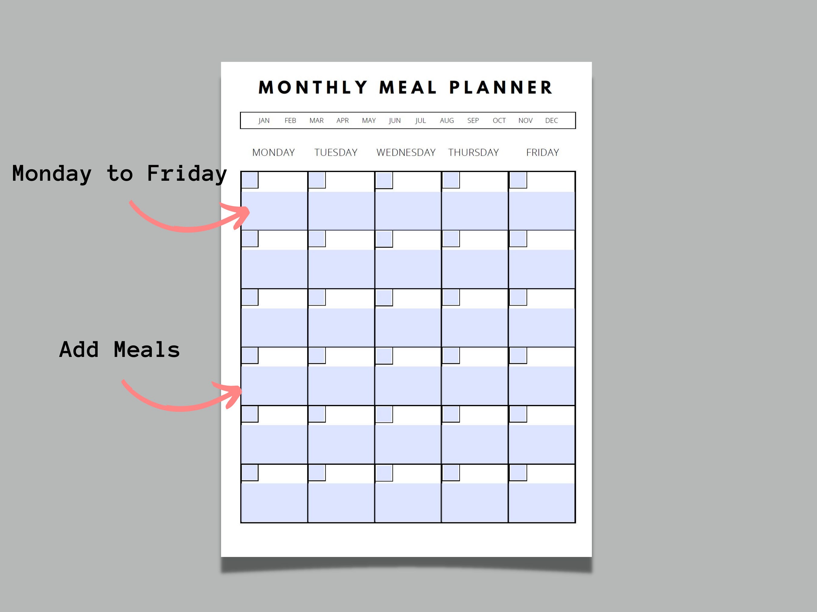 Daycare Monthly Meal Planner | Monthly Meal Plan for Daycares | Daycare ...