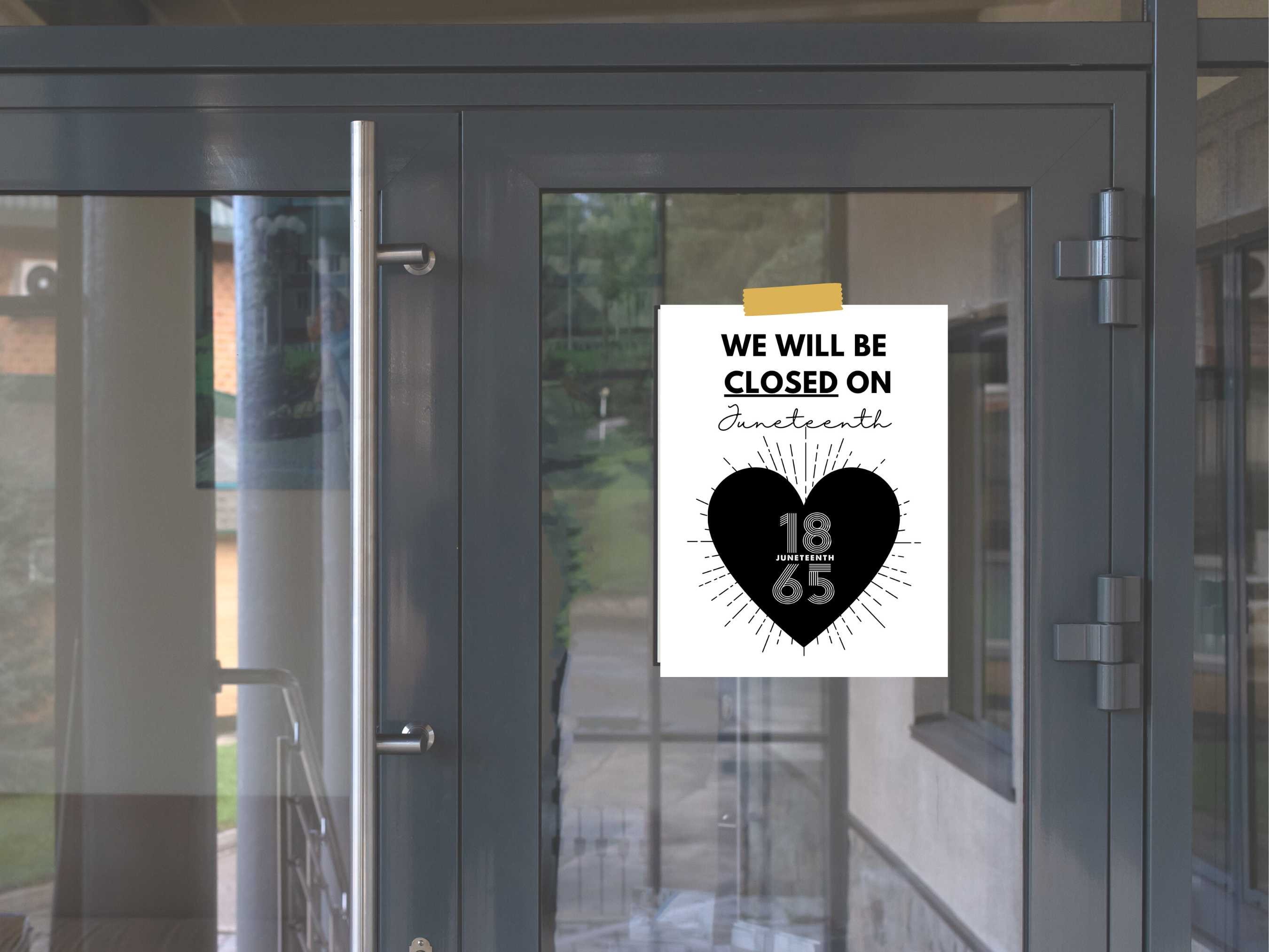 Juneteenth Holiday Closure Sign - Etsy