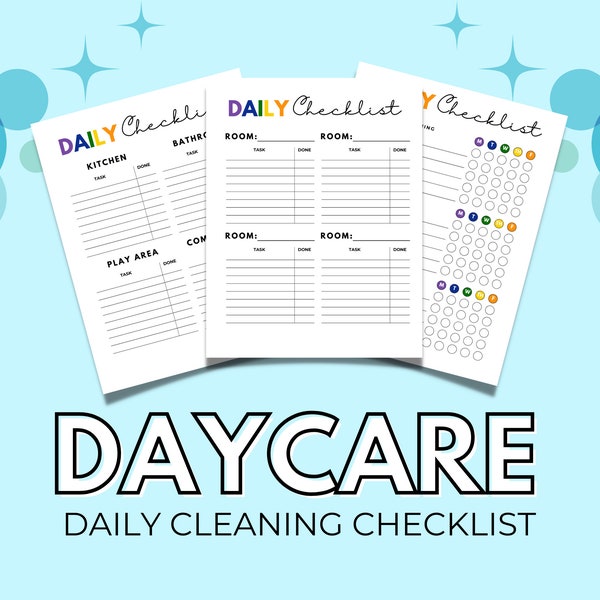 Childcare Daily Schedule - Etsy
