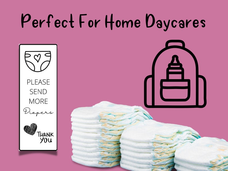 Daycare Parents Notice Send More Diapers Notice of Supplies Needed Home ...