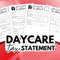 Daycare Receipts Printable, Daycare Tax Receipts,daycare Tax Statement ...