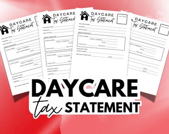 Boho Rainbow | Childcare Tax Receipt | Printable | Editable | Childcare ...