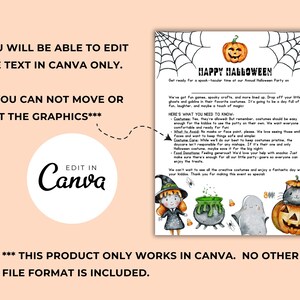 Daycare Halloween Party Notice Template for Home Daycare & Childcare ...