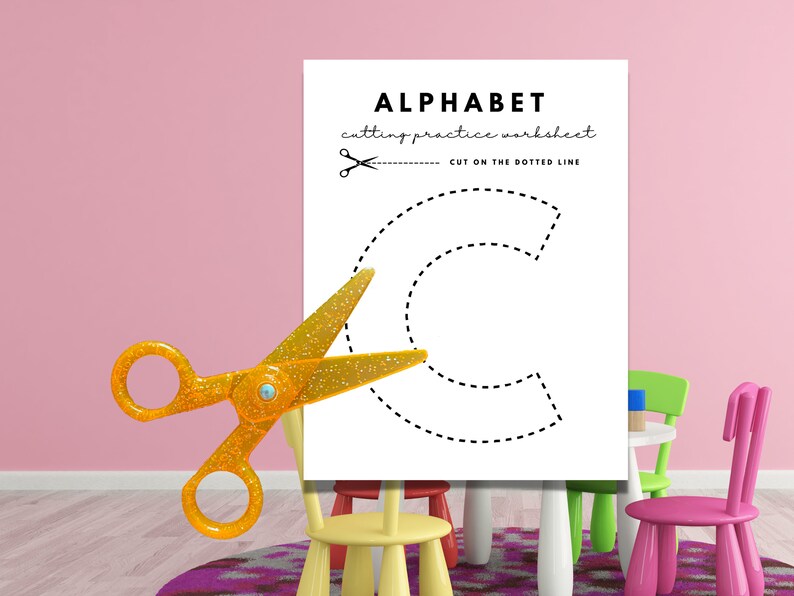 Alphabet Scissor Skills Practice: A-Z Cutting Activities (PDF) - Etsy